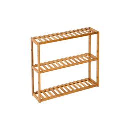 TecTake&reg; Badregal, aus Bambus, H&ouml;he w&auml;hlbar, 60 x 15 x 54,5 cm
