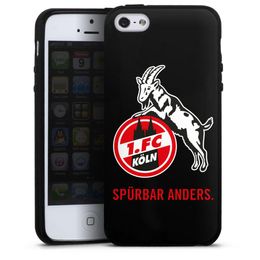 DeinDesign iPhone SE (2016-2019) Handy Silikon H&uuml;lle Case schwarz Handyh&uuml;lle Official Licensed Product Transparent 1. Fc K&ouml;ln