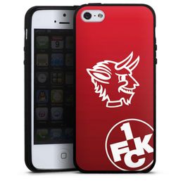 DeinDesign iPhone SE (2016-2019) Handy Silikon H&uuml;lle Case schwarz Handyh&uuml;lle 1. Fc Kaiserslautern Devil Official Licensed Product
