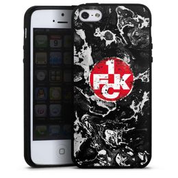 DeinDesign iPhone SE (2016-2019) Handy Silikon H&uuml;lle Case schwarz Handyh&uuml;lle Coat Of Arms 1. Fc Kaiserslautern Muster