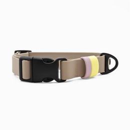 THE DOG IDEA Biothane Halsband mit Klickverschluss Taupe L