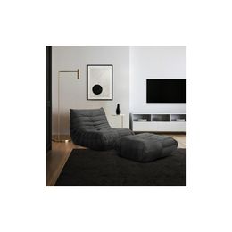 Home Deluxe Relaxsessel mit Hocker CHILL - versch. Ausf&uuml;hrungen - Anthrazit