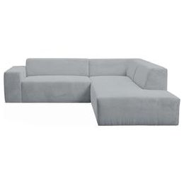 Ecksofa WERK2 "Zeus-M, B/T: 251/262 cm, tolles Sofa mit sch&ouml;nen Details, L-Form", grau, B:251cm H:70cm T:262cm, 90% Polyester, 10% Nylon, Sofas, Ecksofa, Curvy Trend Garnitur, urbane Optik, komfortable Wellenunterfederung