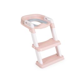 Moni Toilettentrainer Lifty faltbar abnehmbarer Toilettensitz Stufen Griffe 35kg rosa