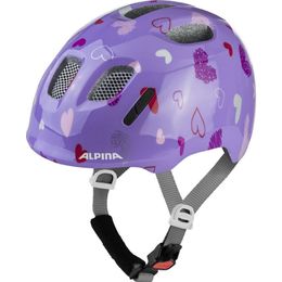 Alpina Kinder-Helm Ximo 2, purple hearts