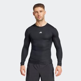 Funktionsshirt adidas Performance "TECHFIT COMPRESSION TRAINING LONGSLEEVE", Herren, Gr. XXL, schwarz, Obermaterial: 83% Polyester, 17% Elasthan, normal, Rundhals, Shirts Funktionsshirt