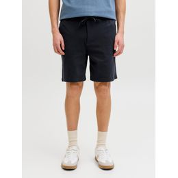 Jack & Jones Shorts JACK & JONES "JPSTACE NEO JOGGER SHORTS REG SN", Herren, Gr. L, N-Gr, schwarz navy, Web, Obermaterial: 72% Baumwolle, 23% Polyester, 5% Elasthan, unifarben, kniefrei, Hosen Shorts