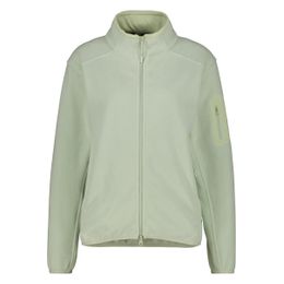 alife and kickin Fleecejacke ALIFE & KICKIN "Damen SagaAK F Fleecejacke, Jacke", Damen, Gr. L, lime gr&uuml;n, 100% Polyester, Jacken Fleecejacke, mit Rei&sect;verschlusstasche am &euro;rmel und Stehkragen
