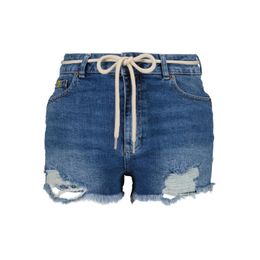alife and kickin Shorts ALIFE & KICKIN "Damen LatoyaAK DNM A Jeansshorts, kurze Hose", Damen, Gr. L, Normalgr&ouml;&szlig;en, blau (schwarz denim washed), 100% Baumwolle, Hosen Shorts