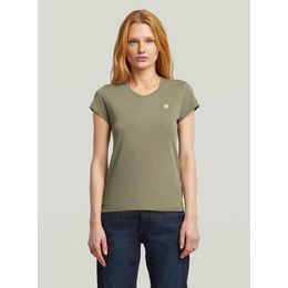 G-Star Raw T-Shirt G-STAR "Eyben Slim V-Neck Top 2.0", Damen, Gr. L, shamrock, Obermaterial: 100% Baumwolle, Shirts T-Shirt