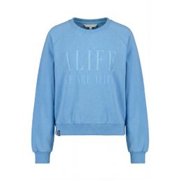 alife and kickin Sweatshirt ALIFE & KICKIN "Damen ThyraAK P Rundhalspullover, Sweatshirt", Damen, Gr. M, azure, 60% Baumwolle, 40% Polyester, Sweatshirts Sweatshirt