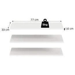 Einlegeboden Home Affaire "SKARDE, 3er Set, Breite 77cm", wei&szlig;, B:77cm H:2cm T:33cm, FSC-zertifizierter Holzwerkstoff, Einlegeb&ouml;den, Einlegeboden, in verschiedenen Farben erh&auml;ltlich, Fachb&ouml;den, B&ouml;den, E-B&ouml;den,Bodenset