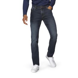 Slim-fit-Jeans Bruno Banani "Grady", Herren, Gr. 30, L&auml;nge 34, blau (dunkelblau), Obermaterial: 70% Baumwolle, 28% Polyester, 2% Elasthan, unifarben, schmal lang, Jeans Slim-fit-Jeans, schmale Beinweite, niedrige Leibh&ouml;he, figurbetonte Silhouette