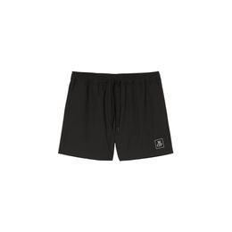 Marc O'Polo Badeshorts MARC O'POLO, Herren, Gr. L, N-Gr, schwarz, Web, Obermaterial: 100% Polyester, Badehosen Badeshorts, Gummibund mit Tunnelzug, seitliche Taschen