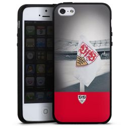 DeinDesign iPhone SE (2016-2019) Handy Silikon H&uuml;lle Case schwarz Handyh&uuml;lle Vfb Stuttgart Bundesliga Official Licensed Product