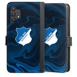 DeinDesign Galaxy A32 4G Handy Klapph&uuml;lle Handyh&uuml;lle aus Kunst Leder schwarz Flip Case Official Licensed Product Jersey Tsg 1899 Hoffenheim Sideflip mit Lasche