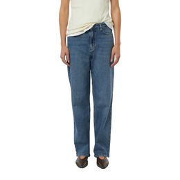 5-Pocket-Jeans comma, Damen, Gr. 38, N-Gr, blau, Denim/Jeans, Obermaterial: 99% Baumwolle, 1% Elasthan, unifarben, normal lang, Jeans 5-Pocket-Jeans, mit geradem Bein