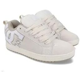 Schn&uuml;rschuh DC Shoes "Court Graffik", Damen, Gr. 10,5 (44), sanftes wei&szlig;, wei&szlig;, tan, Obermaterial:Obermaterial: Leder (Kuh) / Futter: Textil / Au&szlig;ensohle: Gummi;, Schuhe Schn&uuml;rschuh