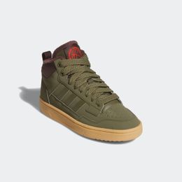 Winterboots adidas Sportswear "RAPID COURT MID WINTERIZED", M&auml;dchen, Gr. 38,5, gr&uuml;n (olive strata, shadow braun, gum 3), Synthetik, Schuhe Winterboots, Sneaker, Schn&uuml;rboots, Winterschuhe, f&uuml;r Kinder & Jugendliche