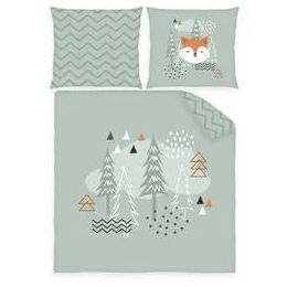 Babybettw&auml;sche Baby Best "babybest Nordic Forest", bunt, B/L: 80cm x 80cm, 1 Stk., 1 Stk., Renforc&eacute;, B/L: 35cm x 40cm, 2 tlg., Renforc&eacute;, Obermaterial: 100% Baumwolle, Bettw&auml;sche, mit Wendefunktion