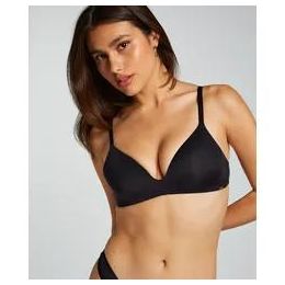 Hunkem&ouml;ller B&uuml;gelloser BH HUNKEM&Ouml;LLER "Vorgeformter BH ohne B&uuml;gel Mona", Damen, Gr. 70E, Cup E, schwarz, 60% Polyamid, 24% Polyester, 16% Elasthan, BHs