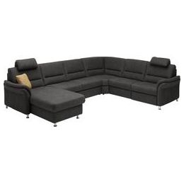 Wohnlandschaft DIE PLANBAR "ZE-EM16033 U-Form, Breite 330 cm", mammut anthrazit, B:330cm T:262cm, 100% Polyester, Sofas, Wohnlandschaft, wahlweise mit Kopfst&uuml;tzen und Bettfunktion