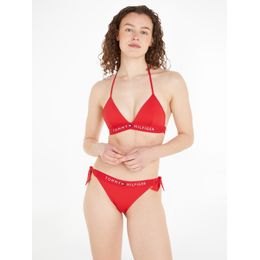 Triangel-Bikini-Top "TH TRIANGLE FIXED FOAM", Damen, Gr. S (36), N-Gr, rot, Elasthan, Polyamid, Tommy Hilfiger Swimwear, unifarben, Bikini-Oberteile, mit Tommy Hilfiger-Branding