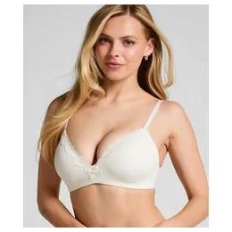 Hunkem&ouml;ller B&uuml;gelloser BH HUNKEM&Ouml;LLER "Vorgeformter BH ohne B&uuml;gel Lola", Damen, Gr. 75C, Cup C, wei&szlig;, 58% Polyamid, 25% Polyester, 17% Elasthan, BHs