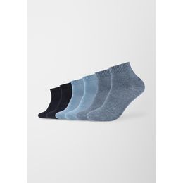 Kurzsocken s.Oliver "originals", Damen, Gr. 43-46, blau (smoked blau), Baumwollmischung, normal, Socken, mit weichem Bund