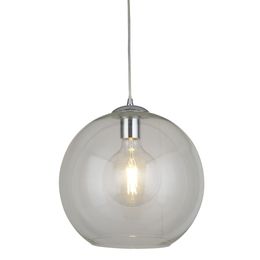 Searchlight BALLS Pendelleuchte Chrom, Transparent, Klar, 1-flammig