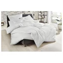 Bettw&auml;sche Primera "Uni Luxus-Satin in Gr. 135x200, 155x220 oder 200x200 cm", wei&szlig;, B/L: 135cm x 200cm, 1 Stk., 1 Stk., Satin, B/L: 80cm x 80cm, 2 Stk., Satin, Obermaterial: 100% Baumwolle, Bettw&auml;sche, Bettw&auml;sche, Bettw&auml;sche aus Baumwolle, unifarbene Bettw&auml;sche mit Rei&szlig;verschluss
