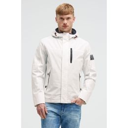 Outdoorjacke CAMP DAVID, Herren, Gr. 4XL, wei&szlig;, Web, Material Oberstoff: 55% Baumwolle, 45% Polyamid, Futter &Auml;rmel: 100% Polyamid, Futter Rumpf: 100% Polyester, unifarben, regular fit normal, eingesetzt Windstopperb&uuml;ndchen, Jacken Outdoorjacke, mit verstellbarem Saum