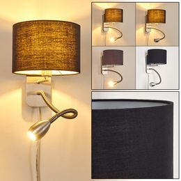 hofstein Wiby Wandleuchte LED Nickel-Matt, 2-flammig