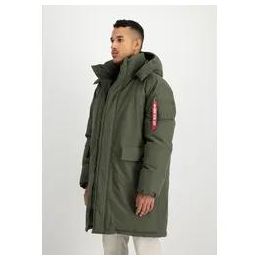Parka Alpha Industries "Puffer Parka", Herren, Gr. S, gr&uuml;n (schwarz olive), Obermaterial: 60% Baumwolle, 40% Nylon, Futter: 100% Nylon, F&uuml;llung: 100% Polyester, Jacken Parka