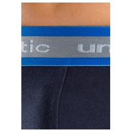 Boxer AUTHENTIC LE JOGGER "Boxershorts f&uuml;r Herren", Damen, Gr. L (6), 4 Stk., bunt (navy, gr&uuml;n, navy, gelb, navy, orange, navy, blau), Jersey, Obermaterial: 95% Baumwolle, 5% Elasthan, unifarben, Unterhosen, angenehm weiches Neon-B&uuml;ndchen