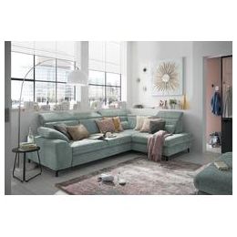 Ecksofa "SO 3400 Sitzh&ouml;he 47cm oder 49cm, Sitztiefe verstellbar, B/T 317/220 cm", famosa ocean, B:317cm H:84cm T:220cm, 100% Polyester, SET ONE BY Musterring, Sofas, Ecksofa, Kaltschaumpolsterung, Flachgewebe, whlw. mit Funktionen, Sitzh&ouml;he 47