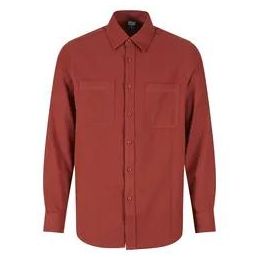 Flanellhemd Urban Classics "Urban Classics Herren Flanell Shirt", Herren, Gr. M, US-Gr&ouml;&szlig;en, schwarzrust, 100% Baumwolle, unifarben, normal, Hemden