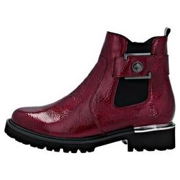 Stiefelette Remonte "Remonte Stiefelette Lederimitat/Textil", Damen, Gr. 39, schwarz (rot, schwarz), Lederimitat, Textil, Schuhe Stiefelette