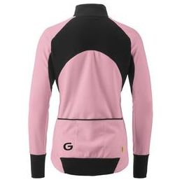 Fahrradjacke Gonso "ROAD JACKET SOFTSHELL 2 W", Damen, Gr. 46, babyrosa, 80% Polyester, 15% Polyamid, 5% Elasthan, Rundhals, Jacken Fahrradjacke, Damen Softshell-Jacke, atmungsaktive Radjacke, Tight Fit