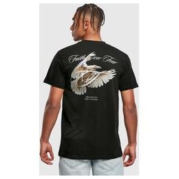 Mister Tee T-Shirt MISTERTEE "MisterTee Fearless Crow Tee", Damen, Gr. M, schwarz, 100% Baumwolle, bedruckt, normal, Rundhals, Shirts T-Shirt