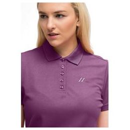 Poloshirt Maier Sports "Ulrike", Damen, Gr. 40, purpurviolett, 100% Polyester, Rundhals, Shirts, Damen Polo kurzarm, leichtes Shirt, Funktionsshirt mit Kragen, Reg Fit