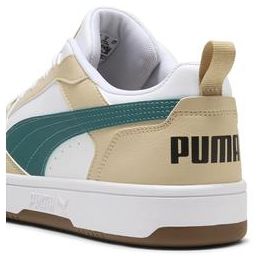 Sneaker Puma "Rebound V6 Low Sneakers Erwachsene", Damen, Gr. 42, toasted almond emerald ice wei&szlig; beige gr&uuml;n, Obermaterial: Textil, Synthetik. Futter: Textil. Innensohle: Textil. Laufsohle: Gummi, Schuhe Sneaker