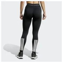 Trainingstights Adidas PERFORMANCE "HYPERGLAM 3-STRIPES FULL LENGTH LEGGING", Damen, Gr. M, N-Gr, schwarz, normal, gr., Obermaterial: 85% Polyester, 15% Elasthan, Hosen