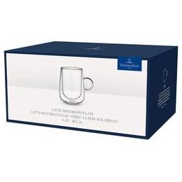 Villeroy & Boch Thermoglas VILLEROY & BOCH "Latte-Macchiato-Gl&auml;ser Artesano Hot & Cold 250 ml 2er Set transparent", bunt (transparent), 2 tlg., Glas, Trinkgef&auml;&szlig;e