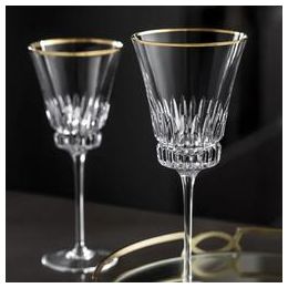 Villeroy & Boch Rotweinglas VILLEROY & BOCH "Rotweingl&auml;ser Grand Royal Gold 200 ml 2er Set transparent-gold", bunt (transparent, gold), Glas, Trinkgef&auml;&szlig;e, Rotweinglas