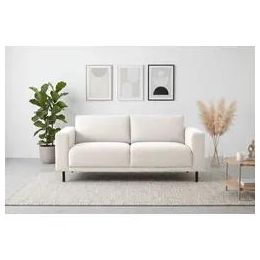 2,5-Sitzer Home Affaire "Sveeva, Kompaktsofa, B.183 cm, schwarze Metallf&uuml;&szlig;e", creme, B:183cm H:78cm T:90cm, 100% PES, Sofas, langlebiger Webstoff, mit Wellenunterfederung, viele Farben