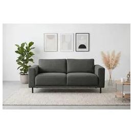 2,5-Sitzer Home Affaire "Sveeva, Kompaktsofa, B.183 cm, schwarze Metallf&uuml;&szlig;e", anthrazit, B:183cm H:78cm T:90cm, 100% PES, Sofas, langlebiger Webstoff, mit Wellenunterfederung, viele Farben