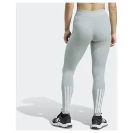 Trainingstights Adidas PERFORMANCE "HYPERGLAM 3-STRIPES FULL LENGTH LEGGING", Damen, Gr. XS, N-Gr, wonder sage, normal, gr., Obermaterial: 85% Polyester, 15% Elasthan, Hosen