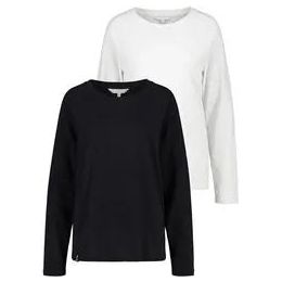 alife and kickin Langarmshirt ALIFE & KICKIN "Damen GaiaAK A Langarmshirt, Shirt", Damen, Gr. S, schwarz, wei&szlig;, 100% Baumwolle (Bio), Shirts Langarmshirt, leichtes Jersey-Oberteil aus Bio-Baumwolle mit Raglan-Schnitt
