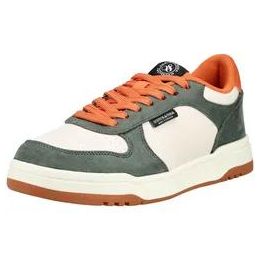 Scotch & Soda Sneaker SCOTCH & SODA "Scotch & Soda Sneaker Lederimitat/Mesh", Herren, Gr. 42, gr&uuml;n, beige, Lederimitat, Textil, Schuhe Sneaker